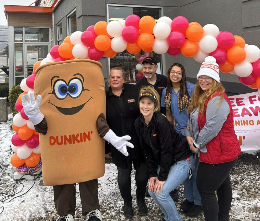 Large crowd turns out for grand reopening of Dunkin Donuts | News ...